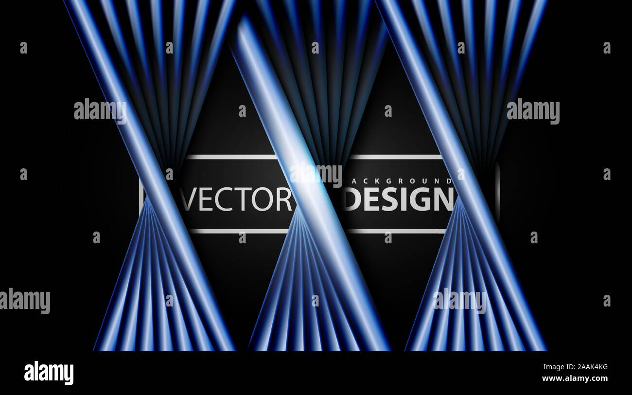 abstract vector background, blue metal line design patterns overlap ...