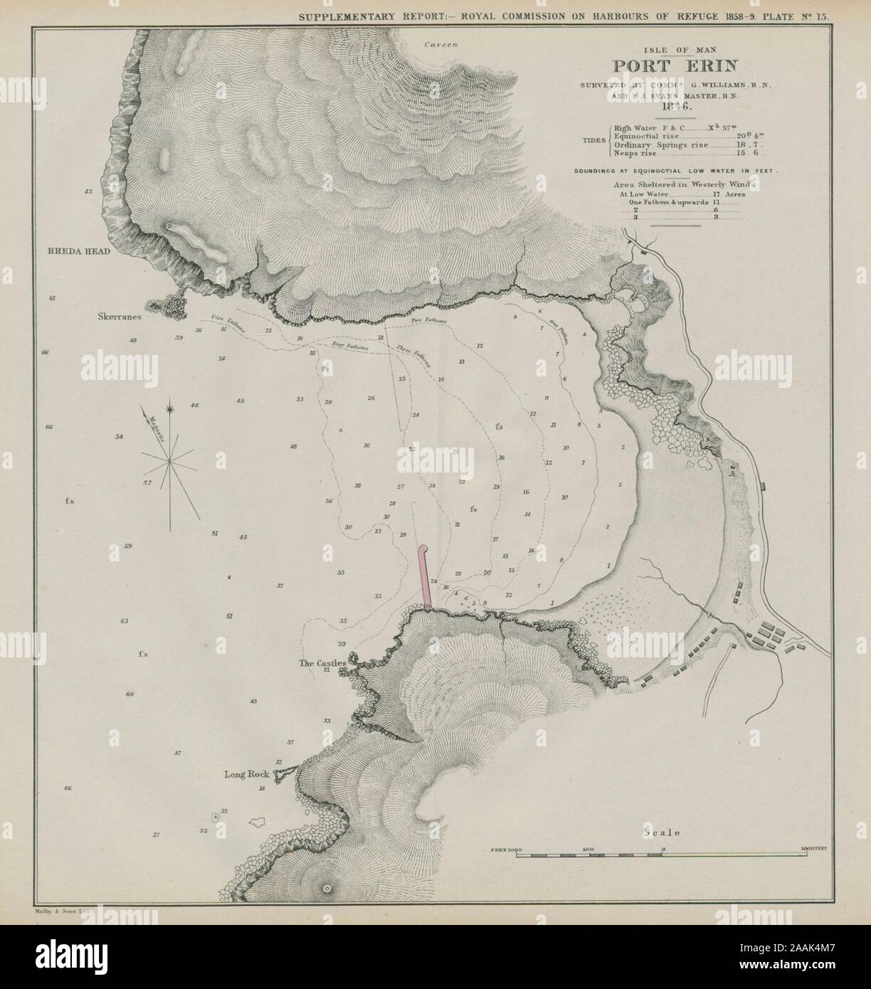 Map of port erin hi-res stock photography and images - Alamy