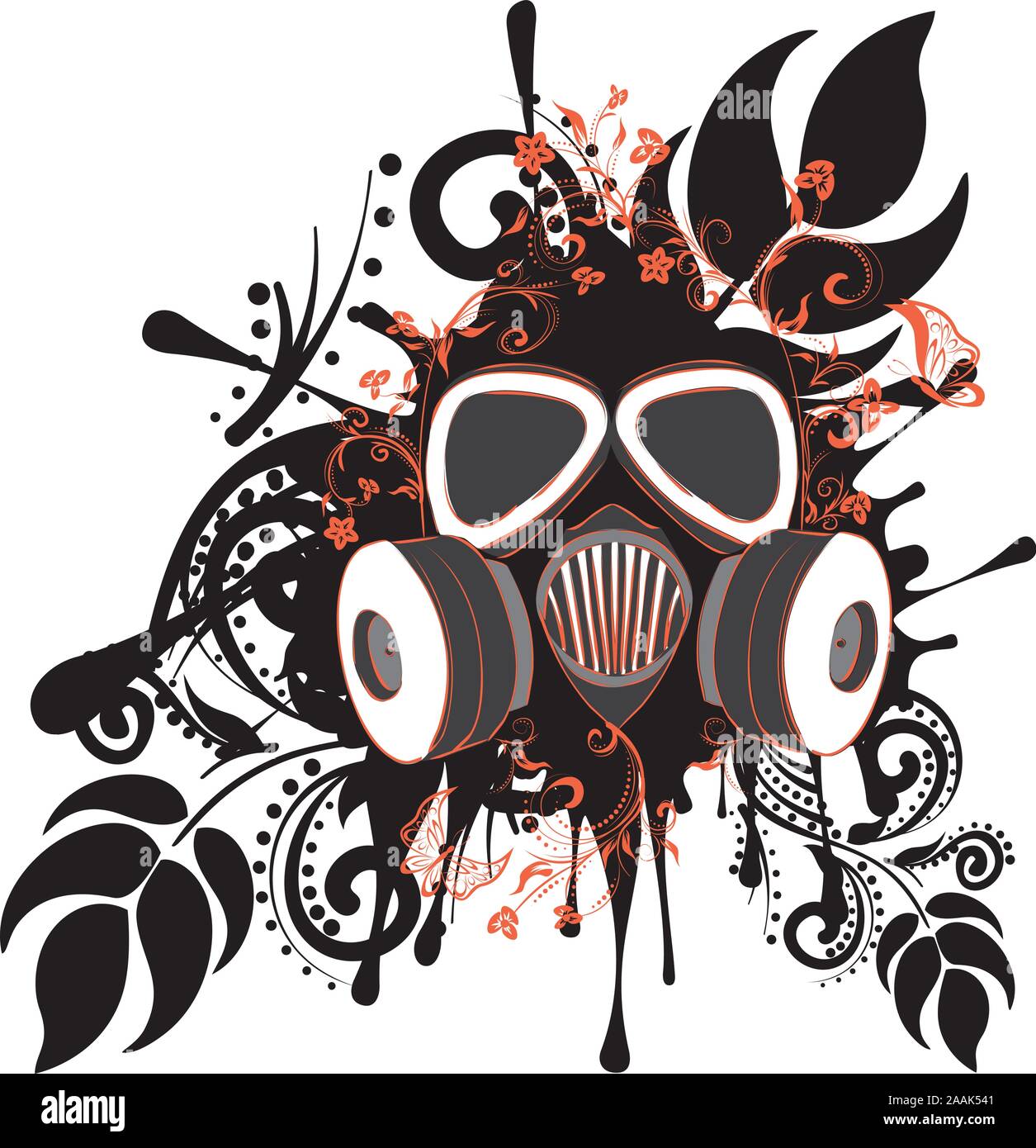 Graffiti Cartoon With Gas Mask