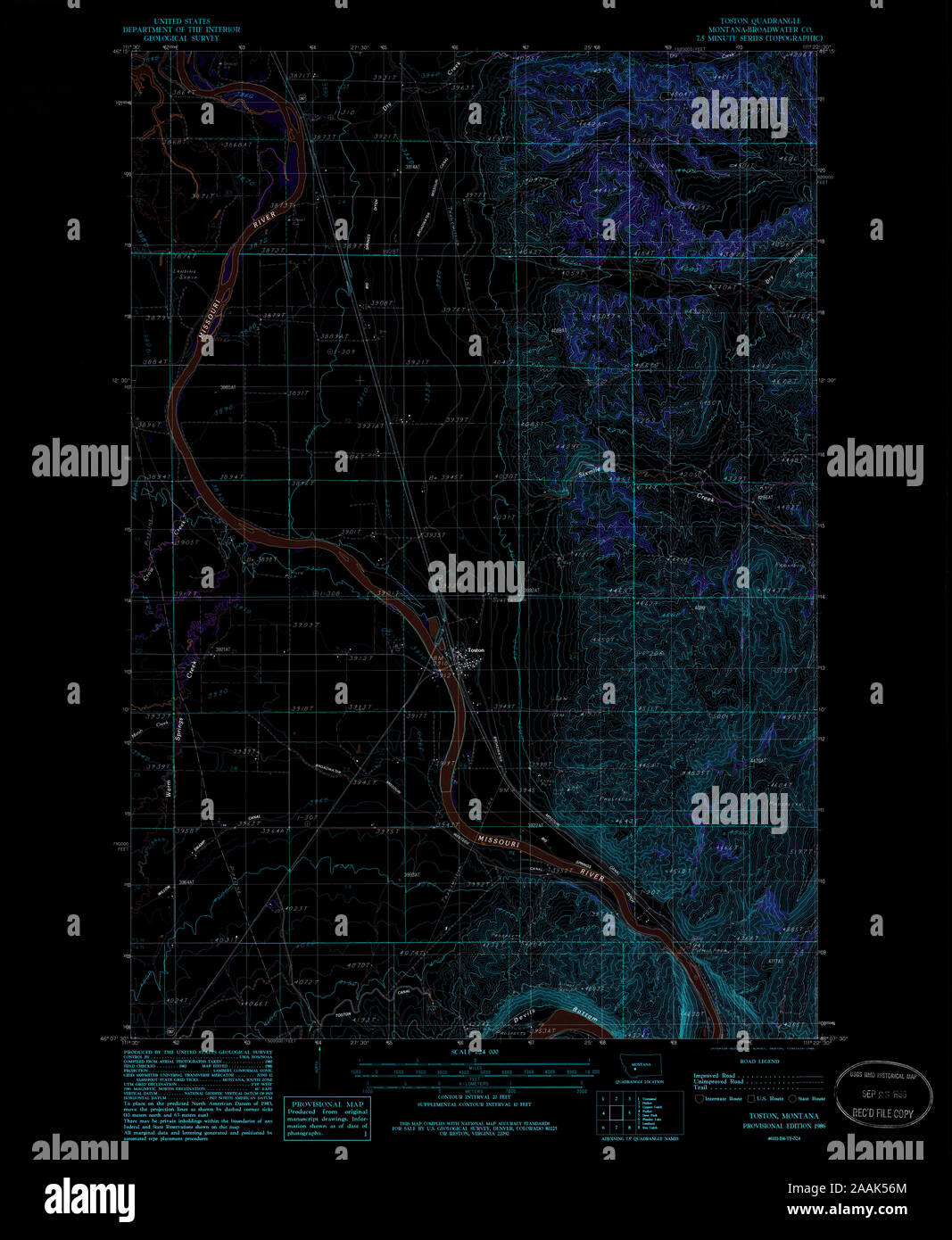 Map of toston montana hi-res stock photography and images - Alamy