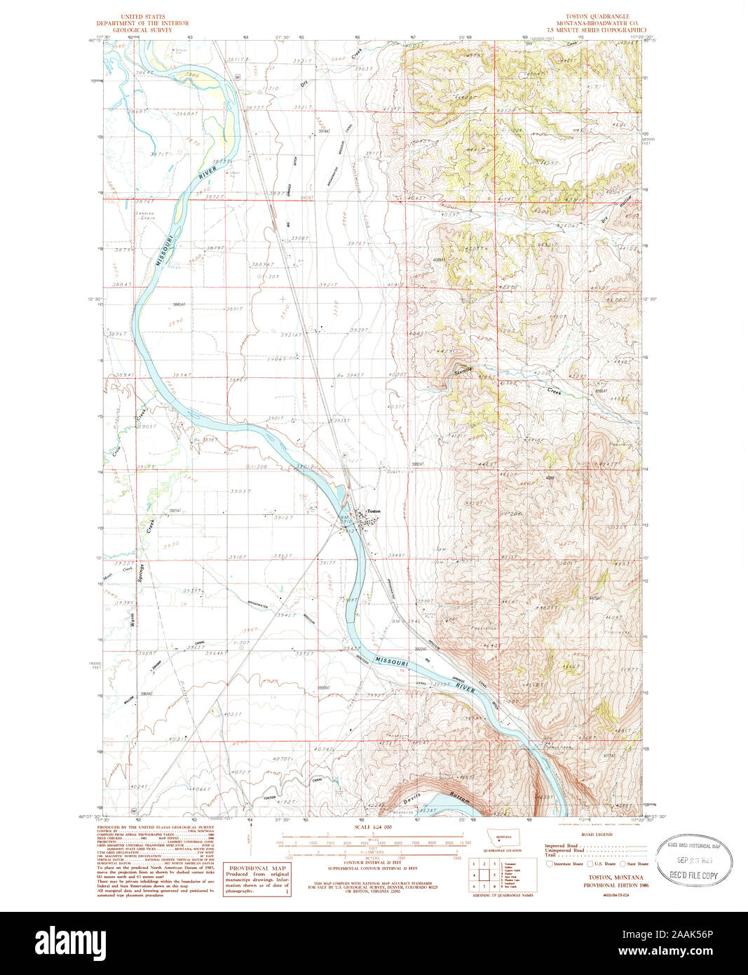 Map of toston montana hi-res stock photography and images - Alamy