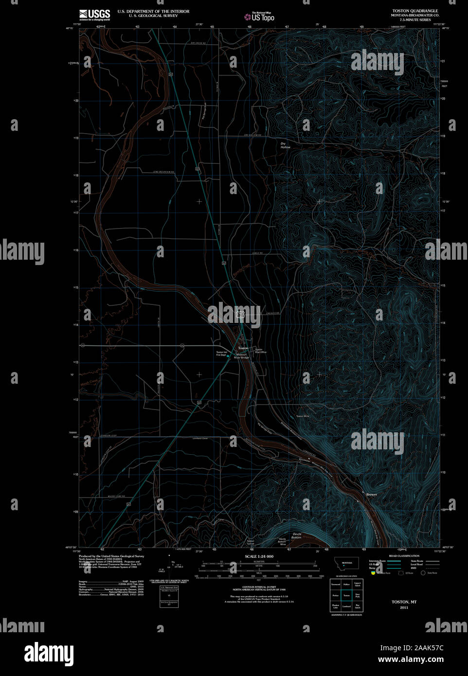 Map of toston montana hi-res stock photography and images - Alamy