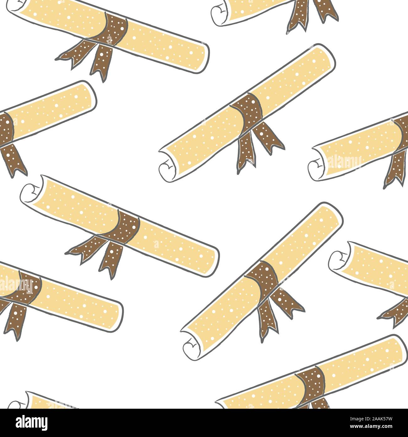 Graduation seamless hand drawn Pattern. Cute design. Vector ...