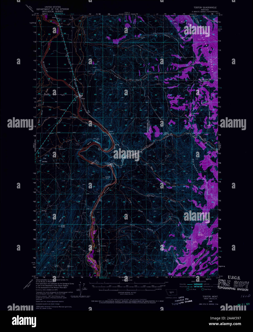 Map of toston hi-res stock photography and images - Alamy
