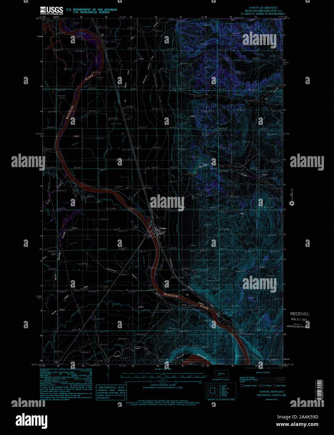 Toston montana map hi-res stock photography and images - Alamy
