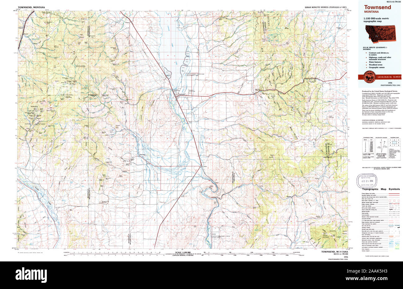 Map of townsend montana hi-res stock photography and images - Alamy