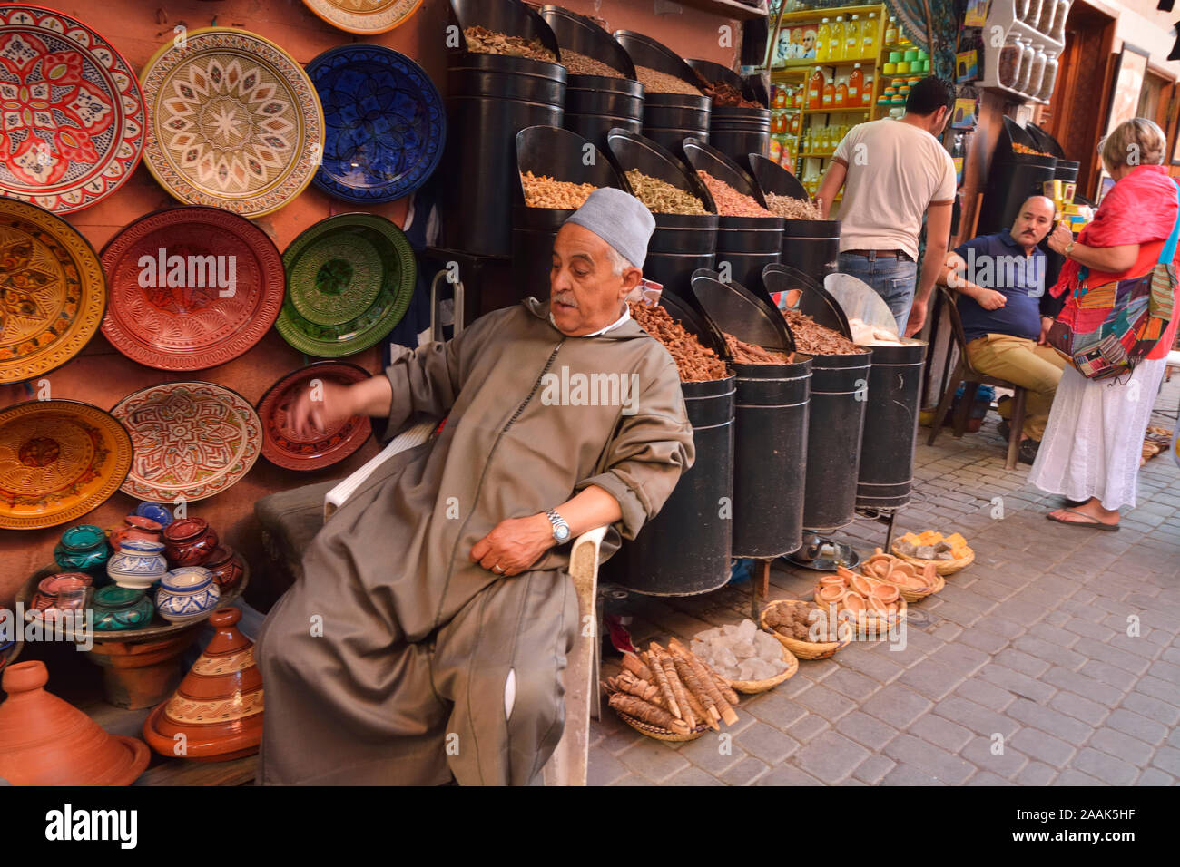 In the souk of Marrakech. Morocco Stock Photo - Alamy