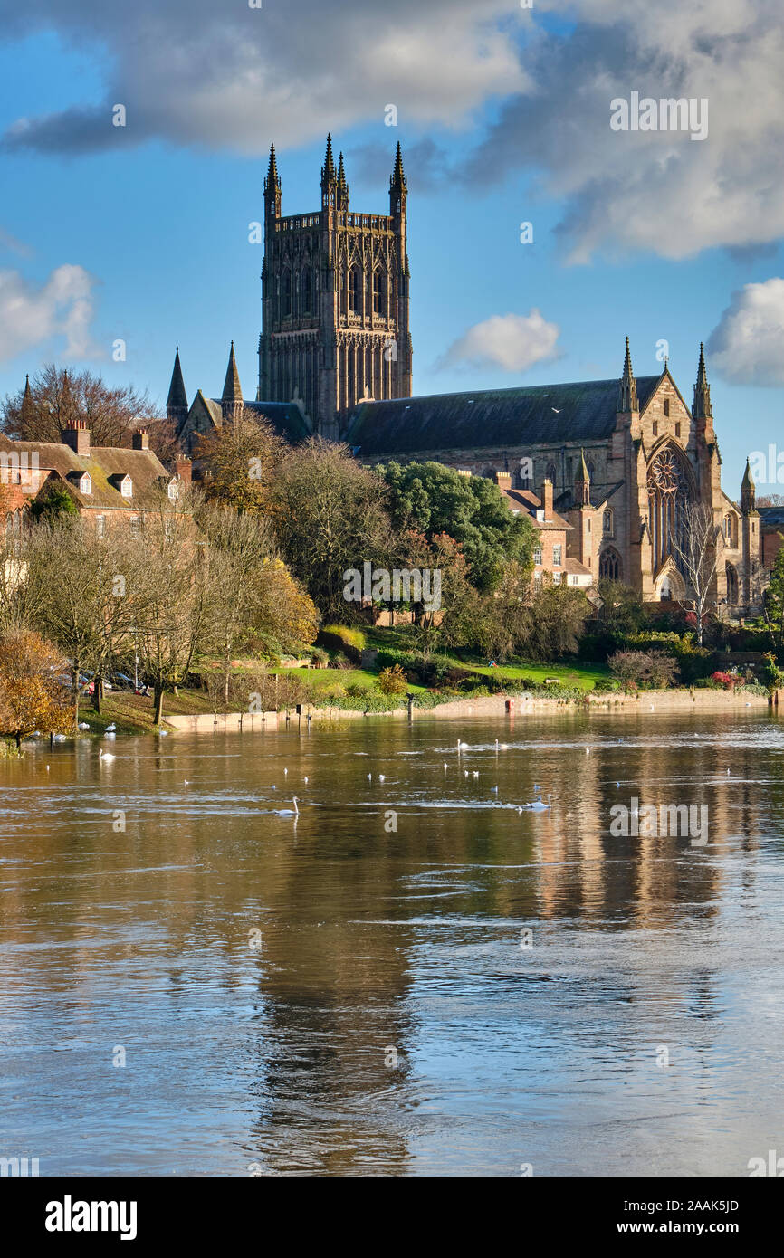 Nave worcester cathedral worcester worcestershire hi-res stock ...