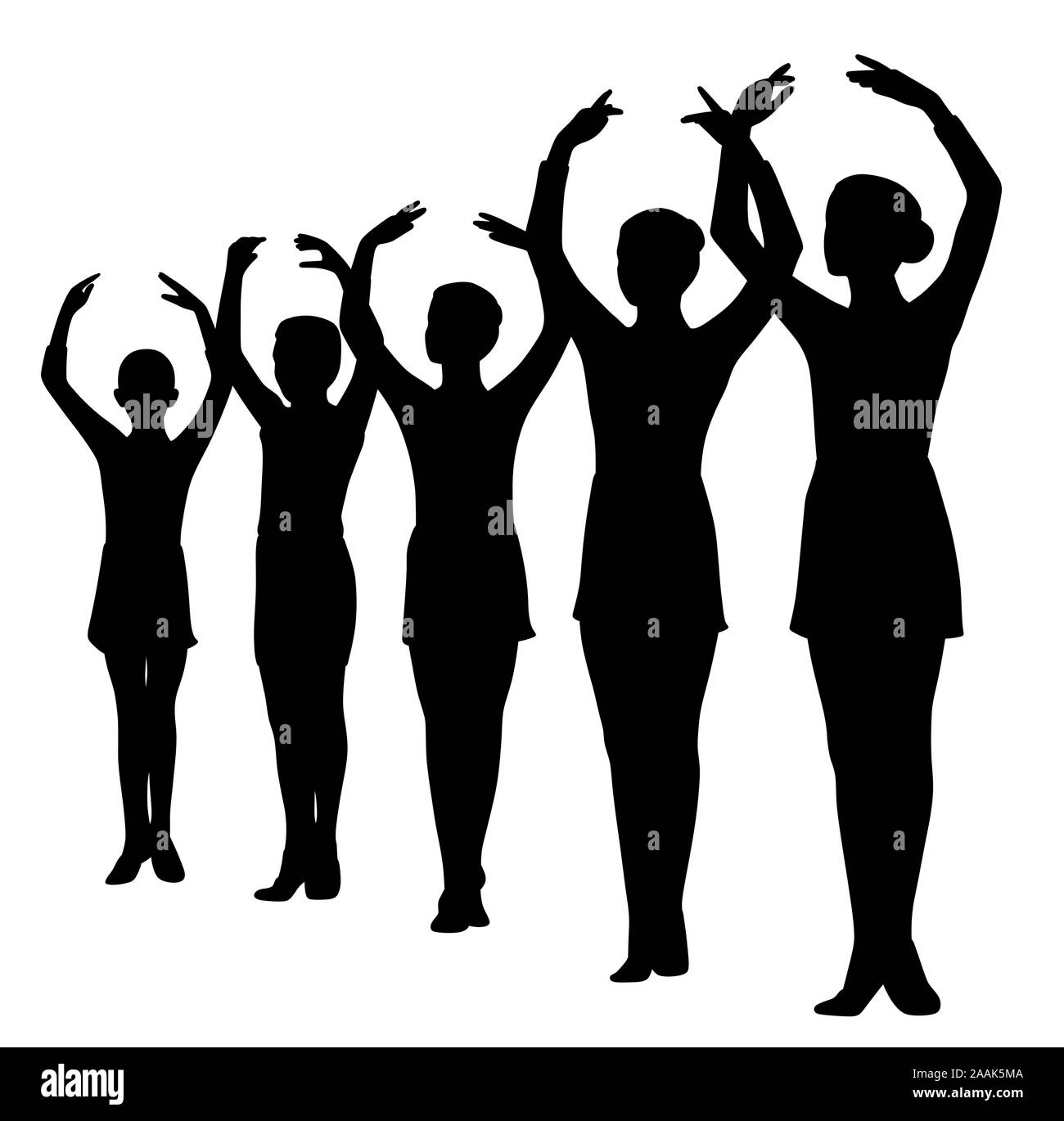 Raising hands in dance Stock Vector Images - Alamy