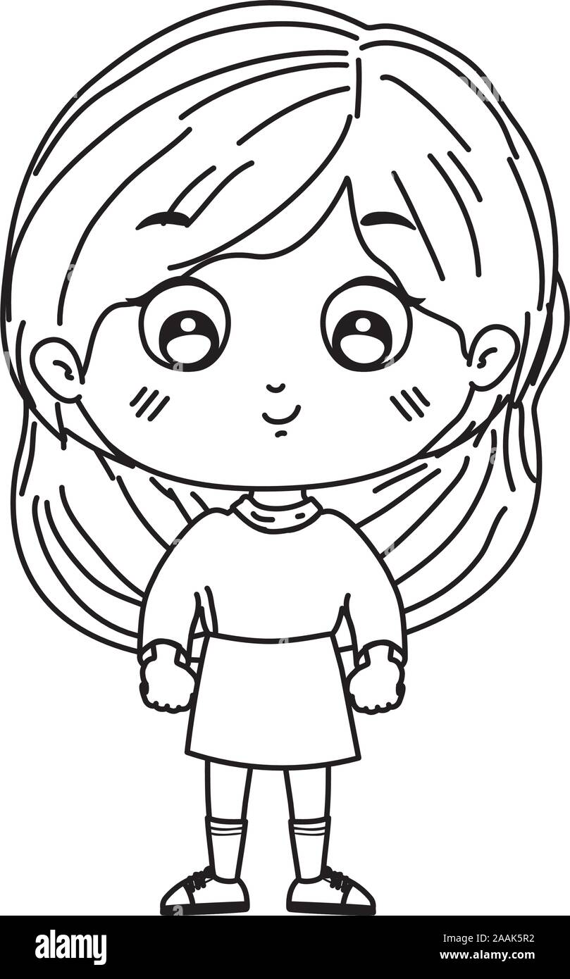 Isolated girl cartoon vector design Stock Vector Image & Art - Alamy