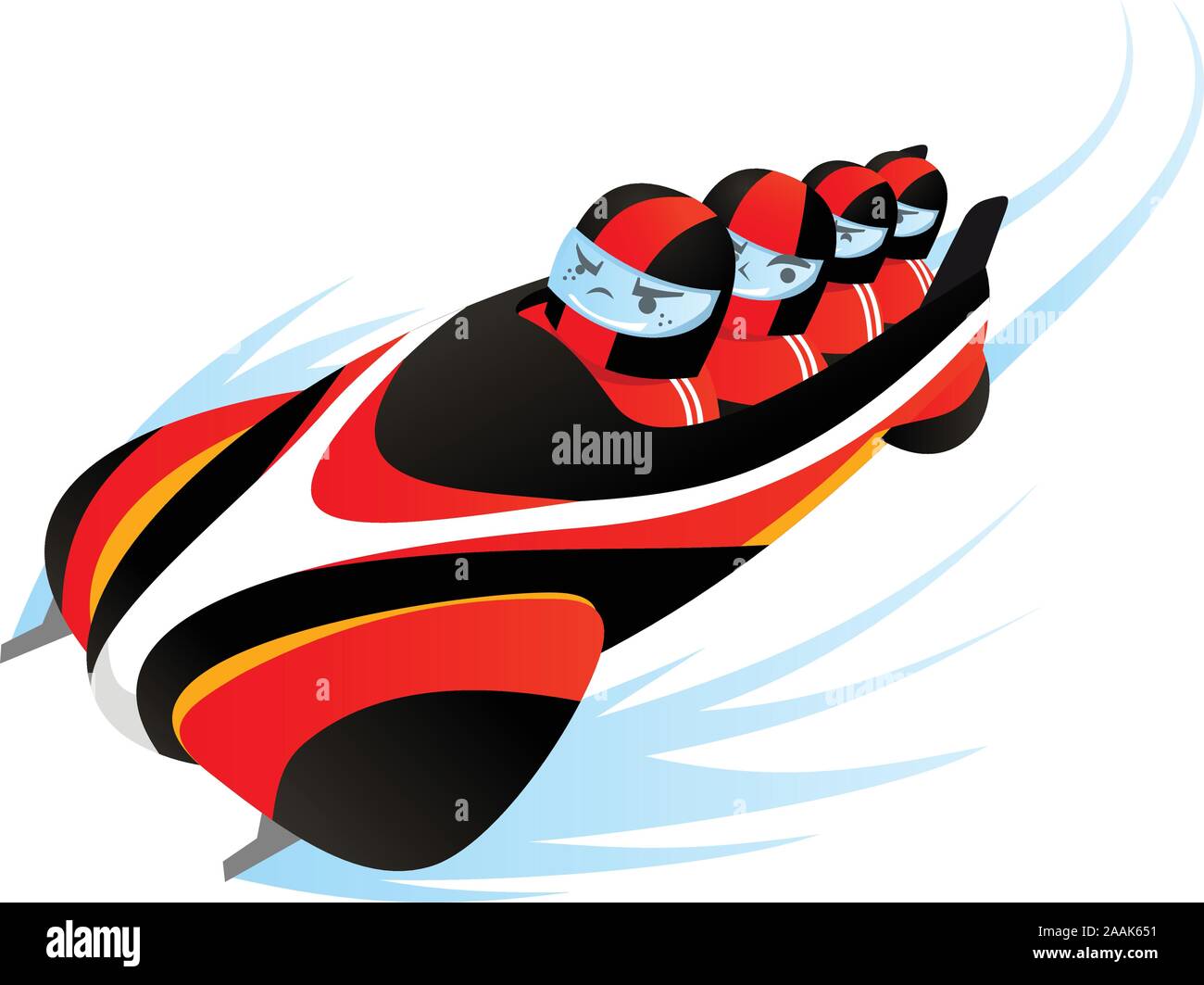 Bobsledding Cut Out Stock Images & Pictures - Alamy