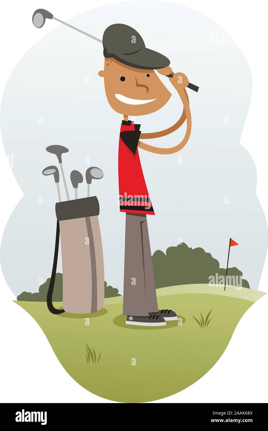 Golfer cartoon hi-res stock photography and images - Alamy
