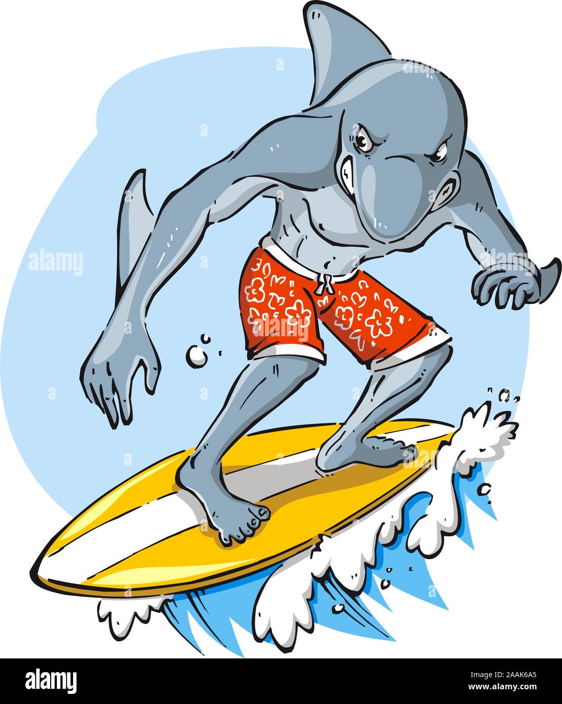 Tuff Furious Dolphin Surfer Surfing Water Wave Sport vector cartoon ...