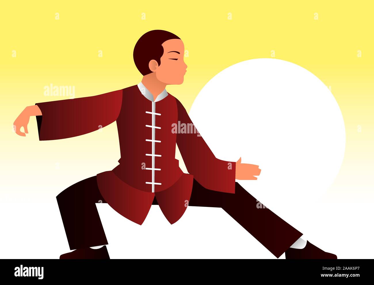 Kung fu man illustration Stock Vector Image & Art - Alamy