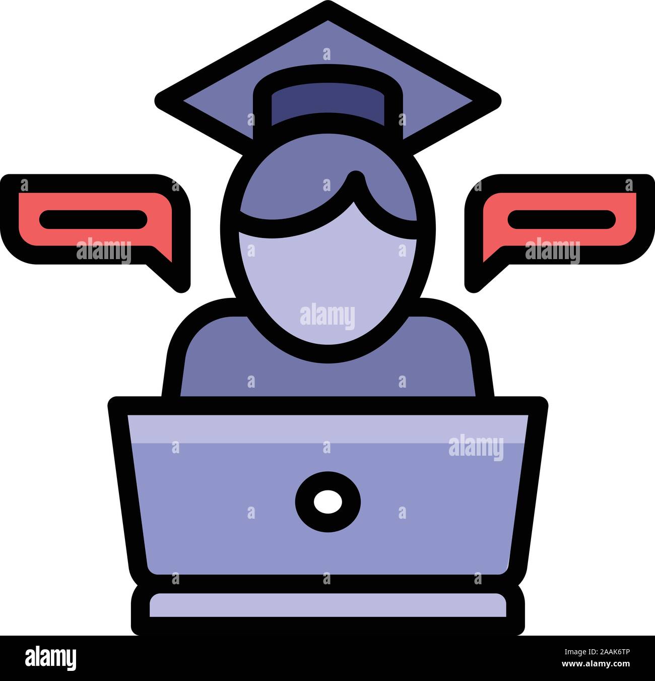Boy webinar icon. Outline boy webinar vector icon for web design ...
