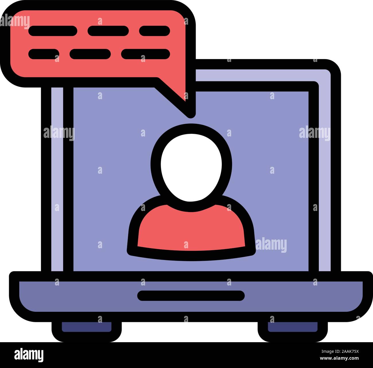 Online webinar icon. Outline online webinar vector icon for web design ...