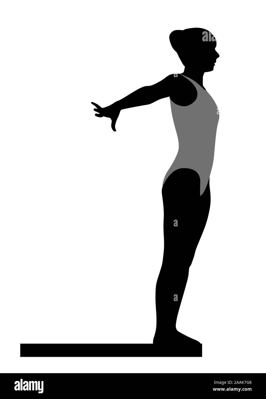 Diver diving from platform Stock Vector Images - Alamy