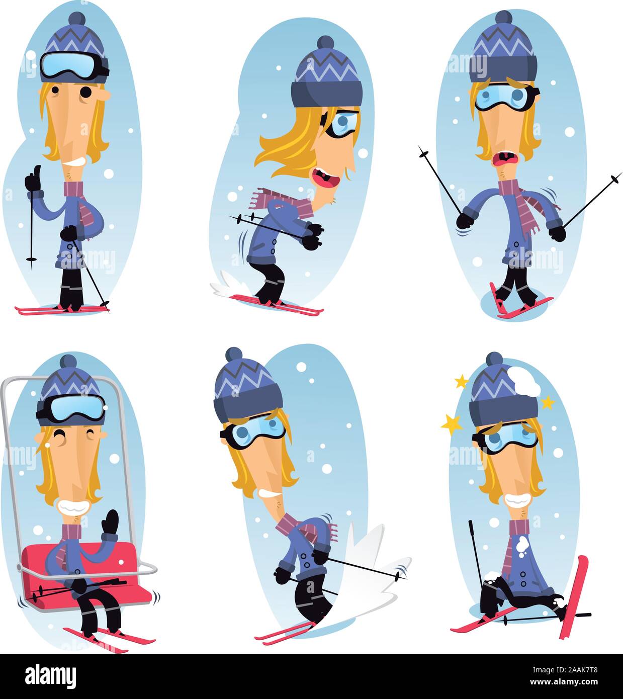 Cartoon ski goggles Cut Out Stock Images & Pictures - Alamy