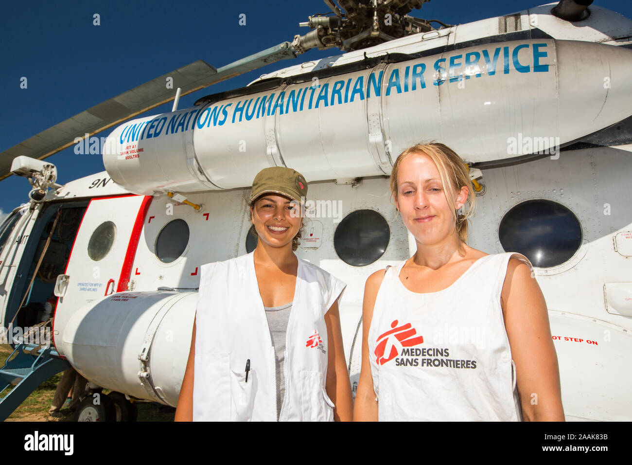 A Russian Mi8 helicopter being used by the United Nations, World Food ...