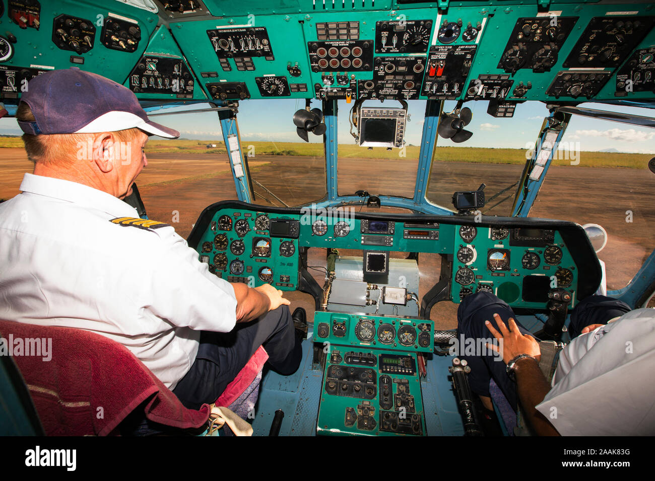 Captain Kalashnikov pilots a Russian Mi8 helicopter being used by the ...