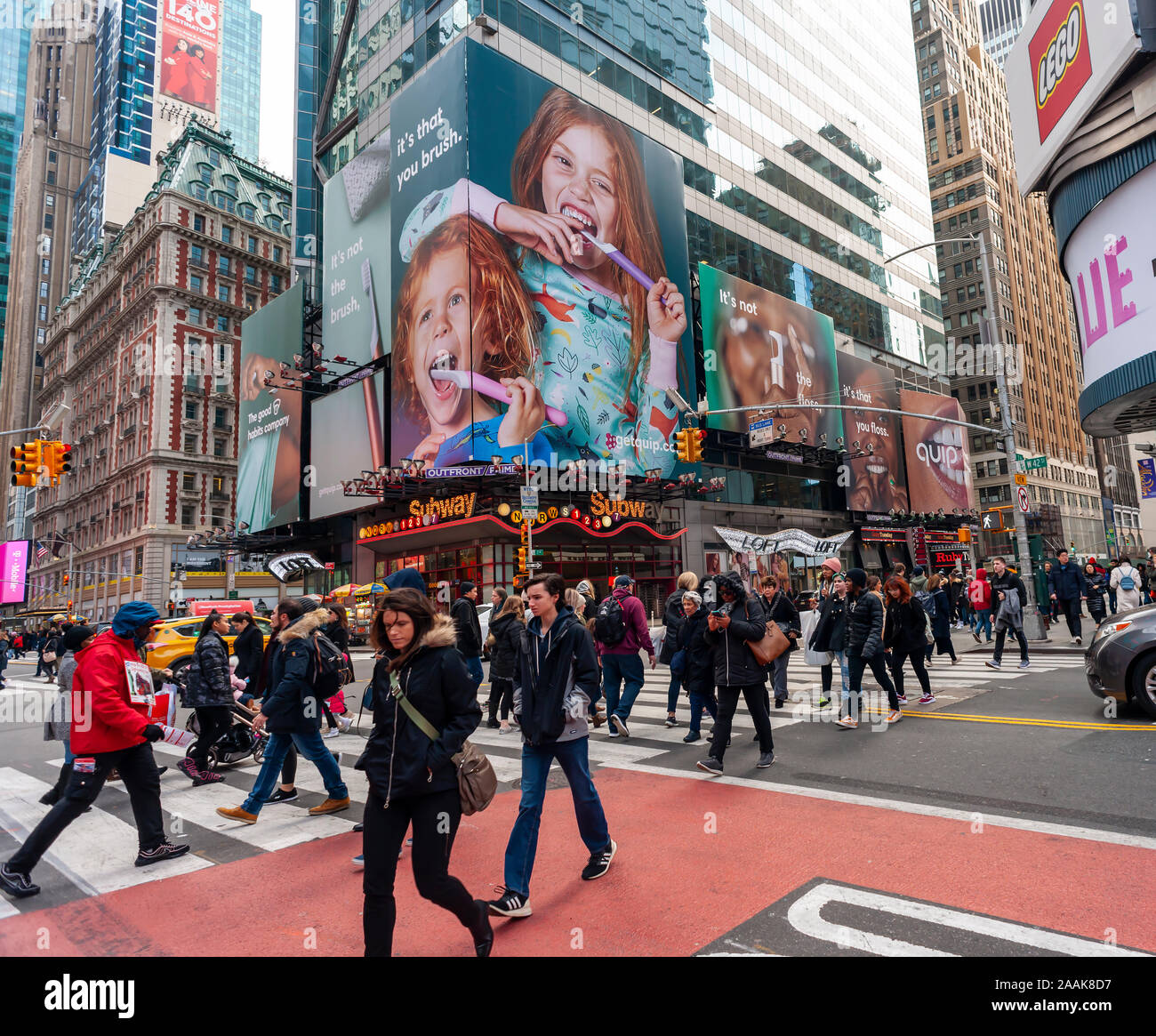 Advertising for Quip, the electric toothbrush subscription company, in ...