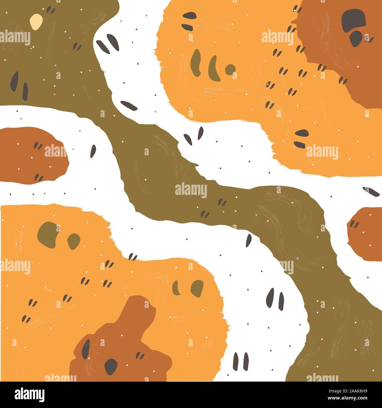 Terracotta Abstract Seamless Pattern Modern Digital Design Modern