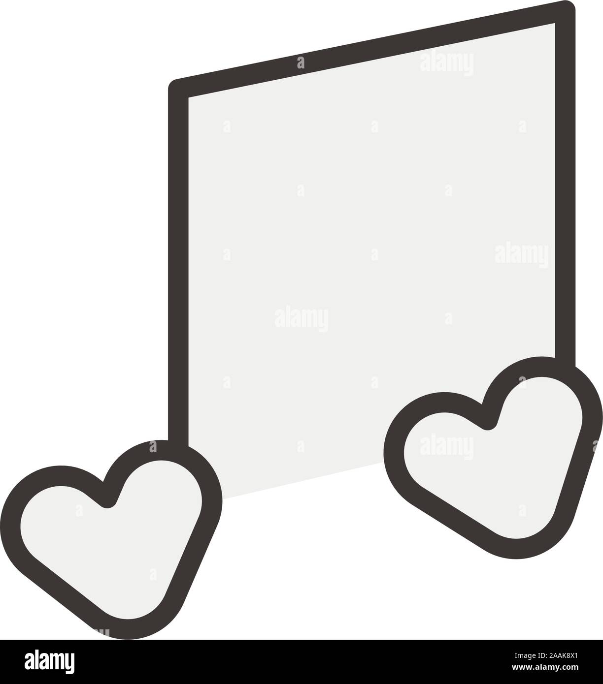 happy valentines day music notes with hearts Stock Vector Image & Art ...