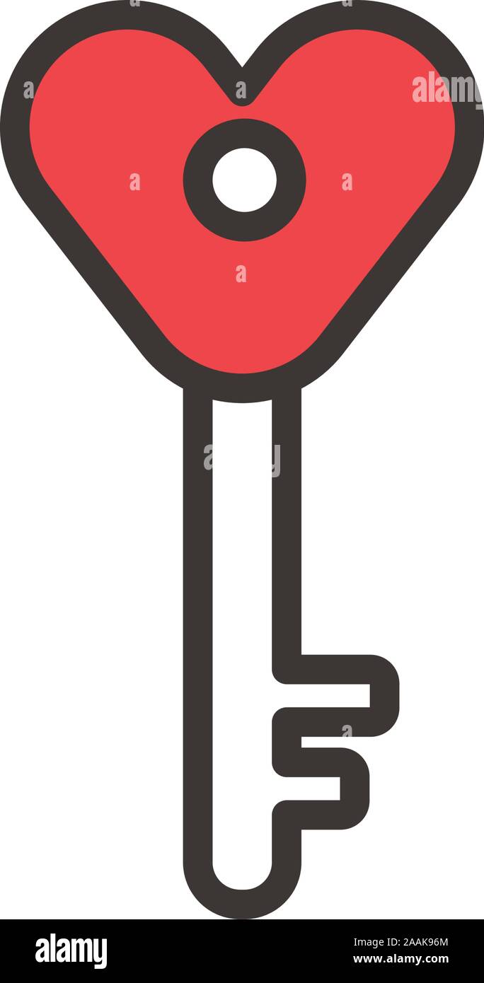 happy valentines day heart key Stock Vector Image & Art - Alamy