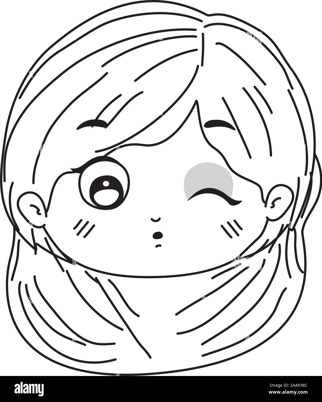 Isolated girl cartoon vector design Stock Vector Image & Art - Alamy