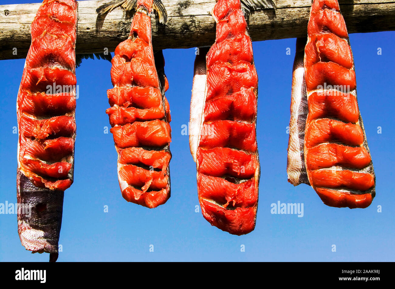 Alaska fish drying racks hi-res stock photography and images - Alamy