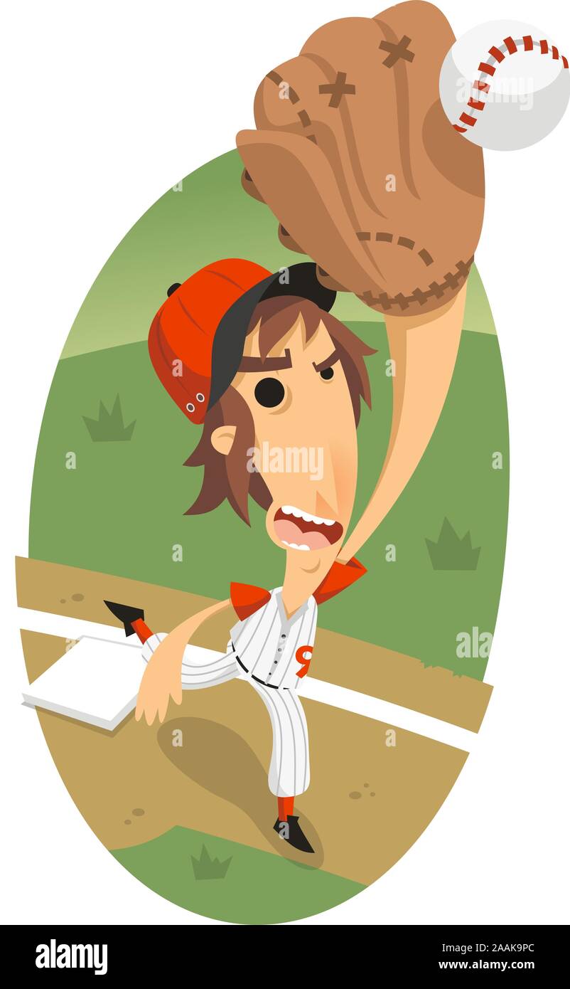 Baseball Fly Ball catch vector illustrator Stock Vector Image & Art - Alamy