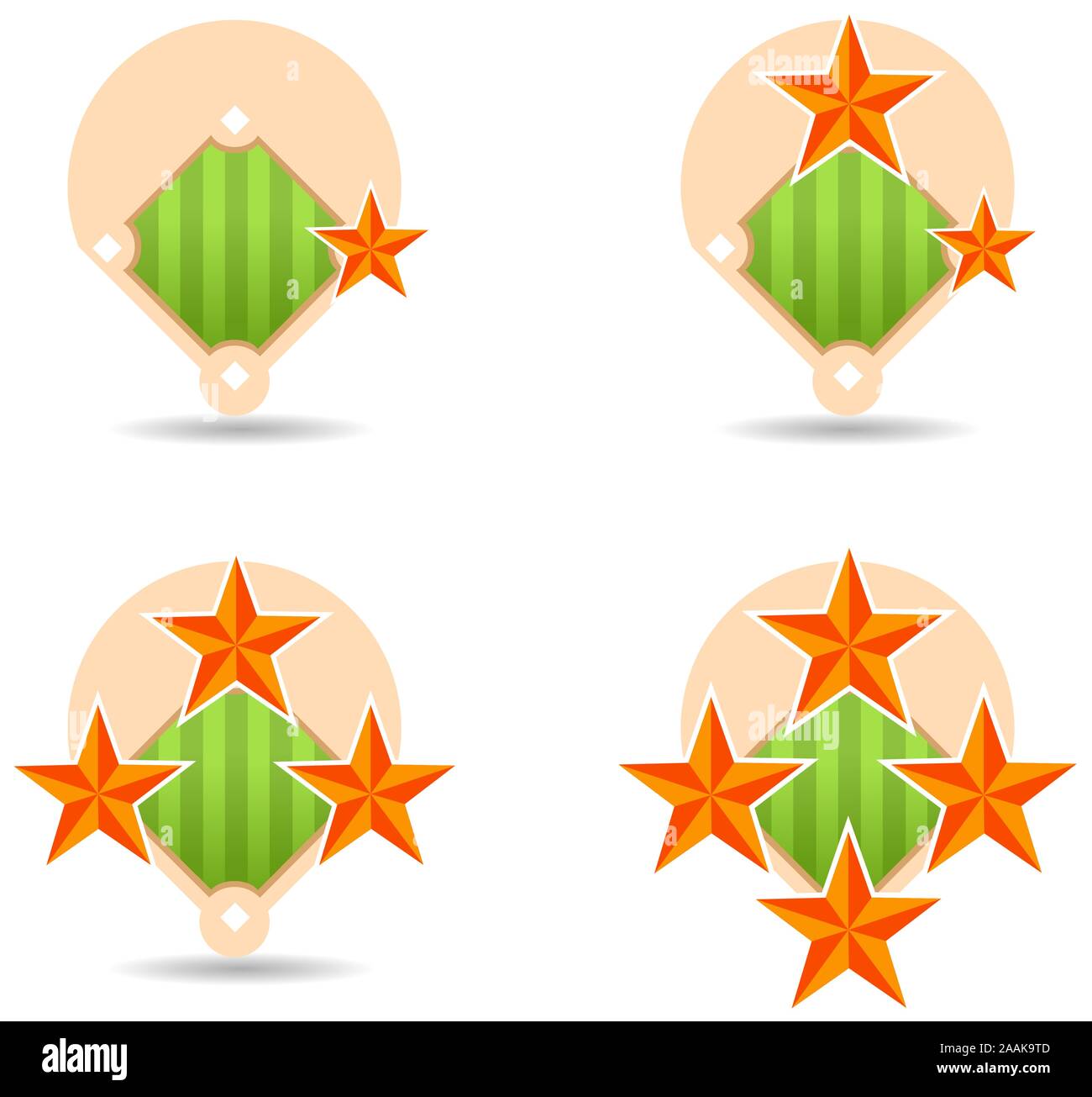 Home run star marks icons Stock Vector Image & Art - Alamy