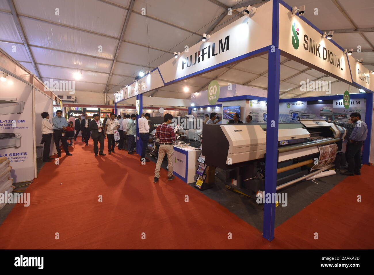 Kolkata, India. 22nd Nov, 2019. An industrial exhibition of the signage ...