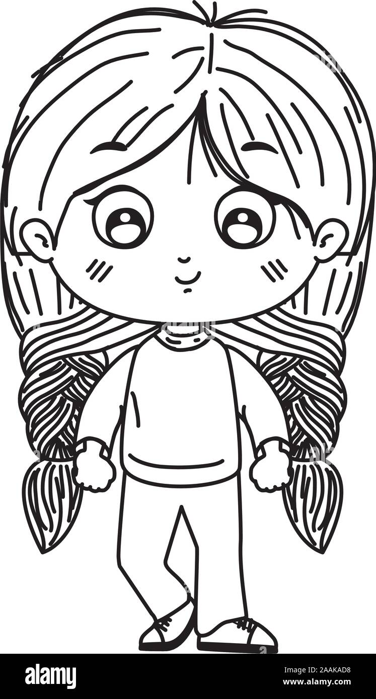 Isolated girl cartoon vector design Stock Vector Image & Art - Alamy