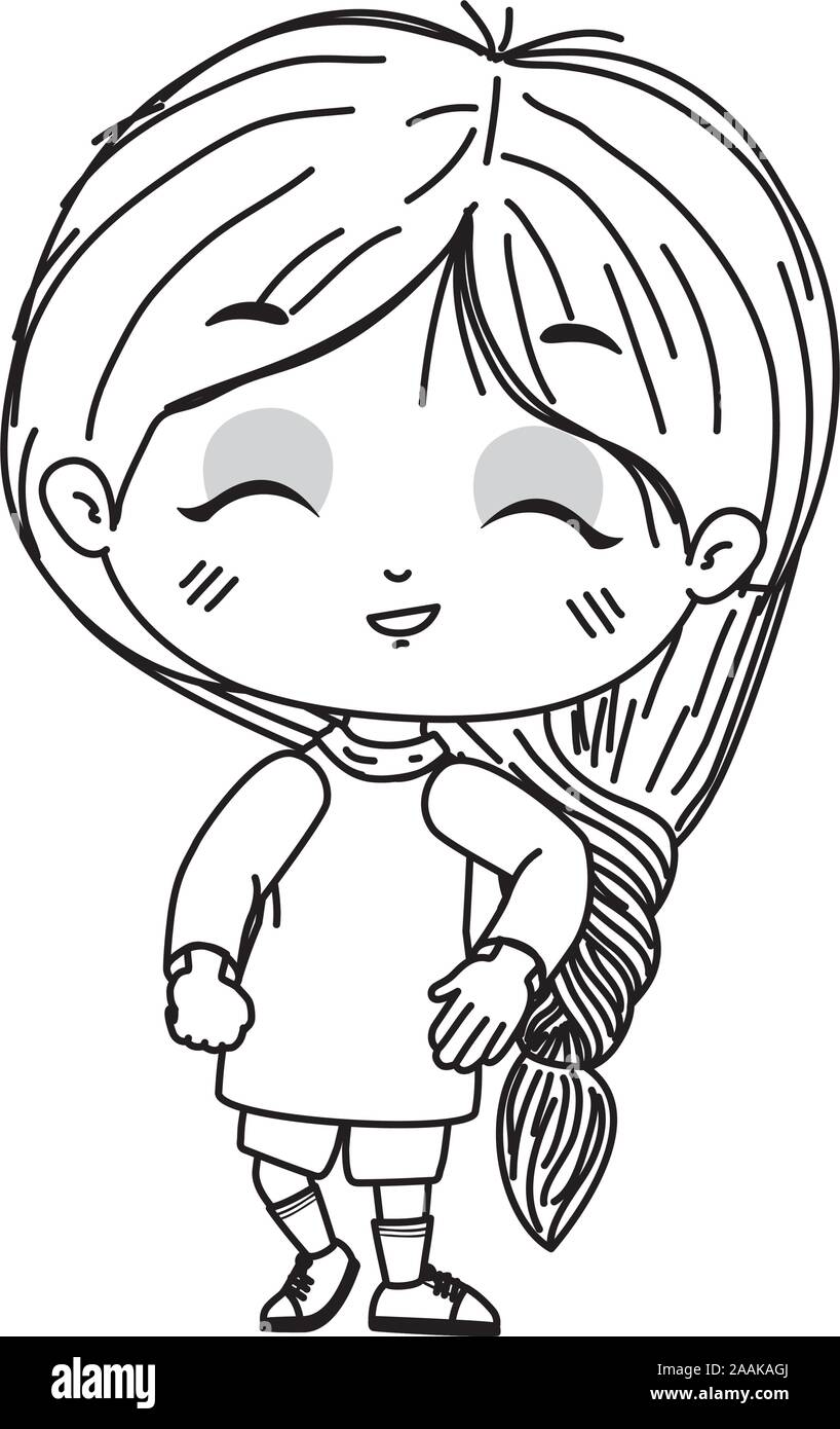 Isolated girl cartoon vector design Stock Vector Image & Art - Alamy