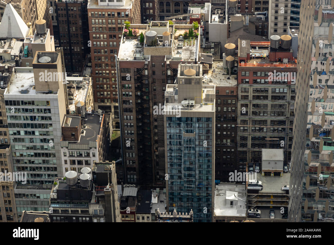 Aerial view of Manhattan buildings New York city Stock Photo - Alamy