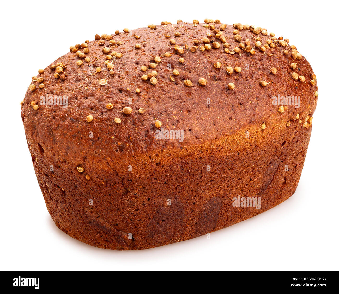 brown coriander bread path isolated on white Stock Photo - Alamy