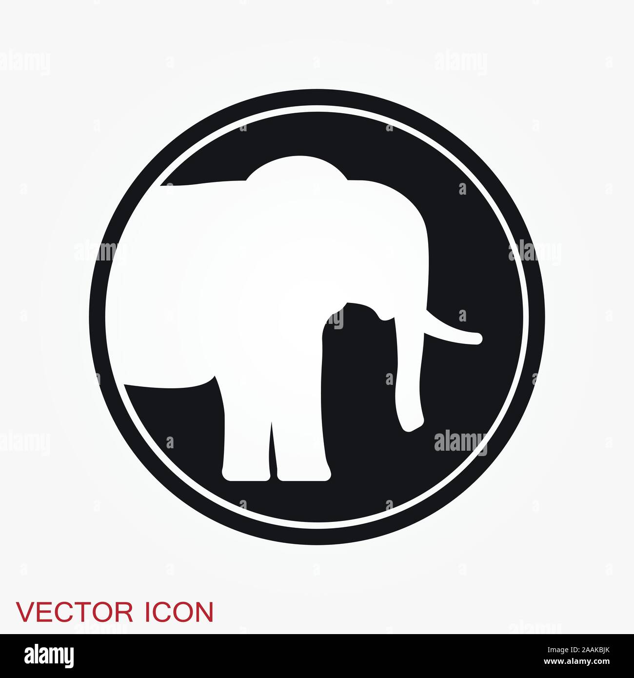 Elephant icon, vector logo line art illustration Stock Vector Image ...