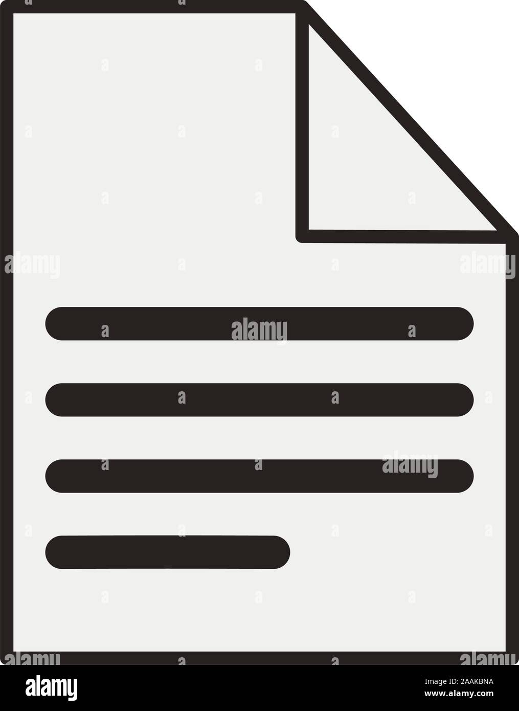 paper document file isolated icon Stock Vector Image & Art - Alamy