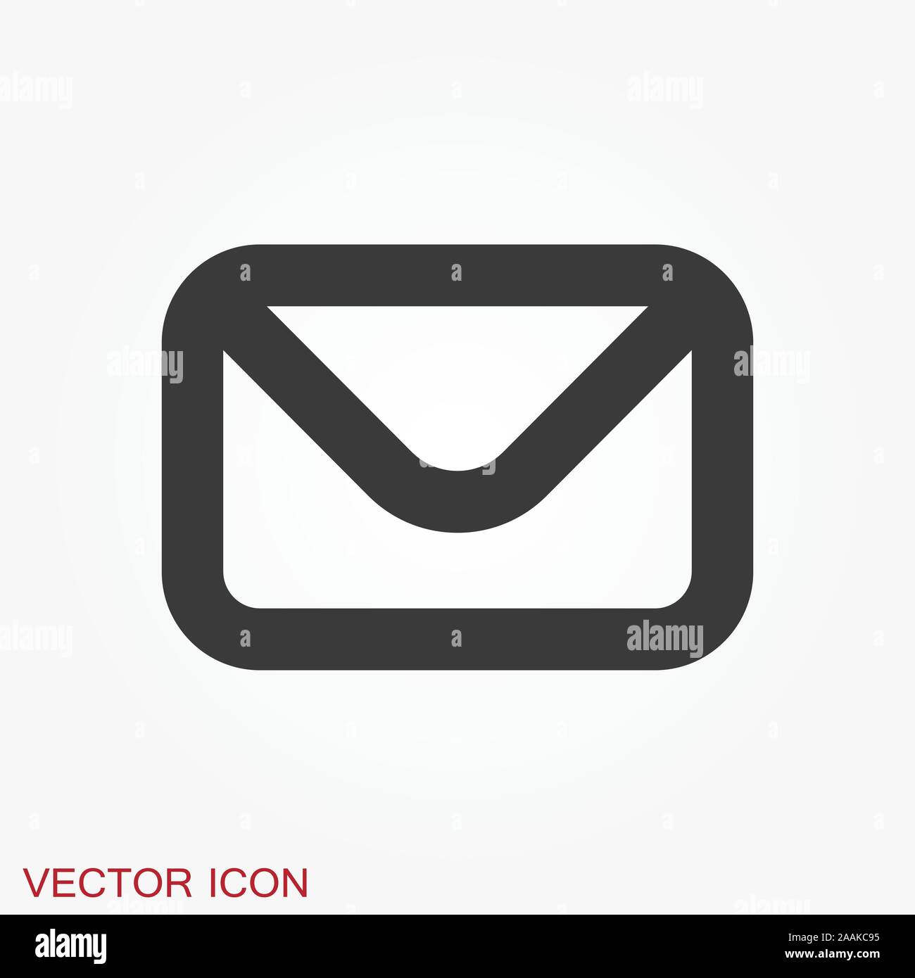 Envelope icon, vector mail envelope and letter symbol Stock Vector ...