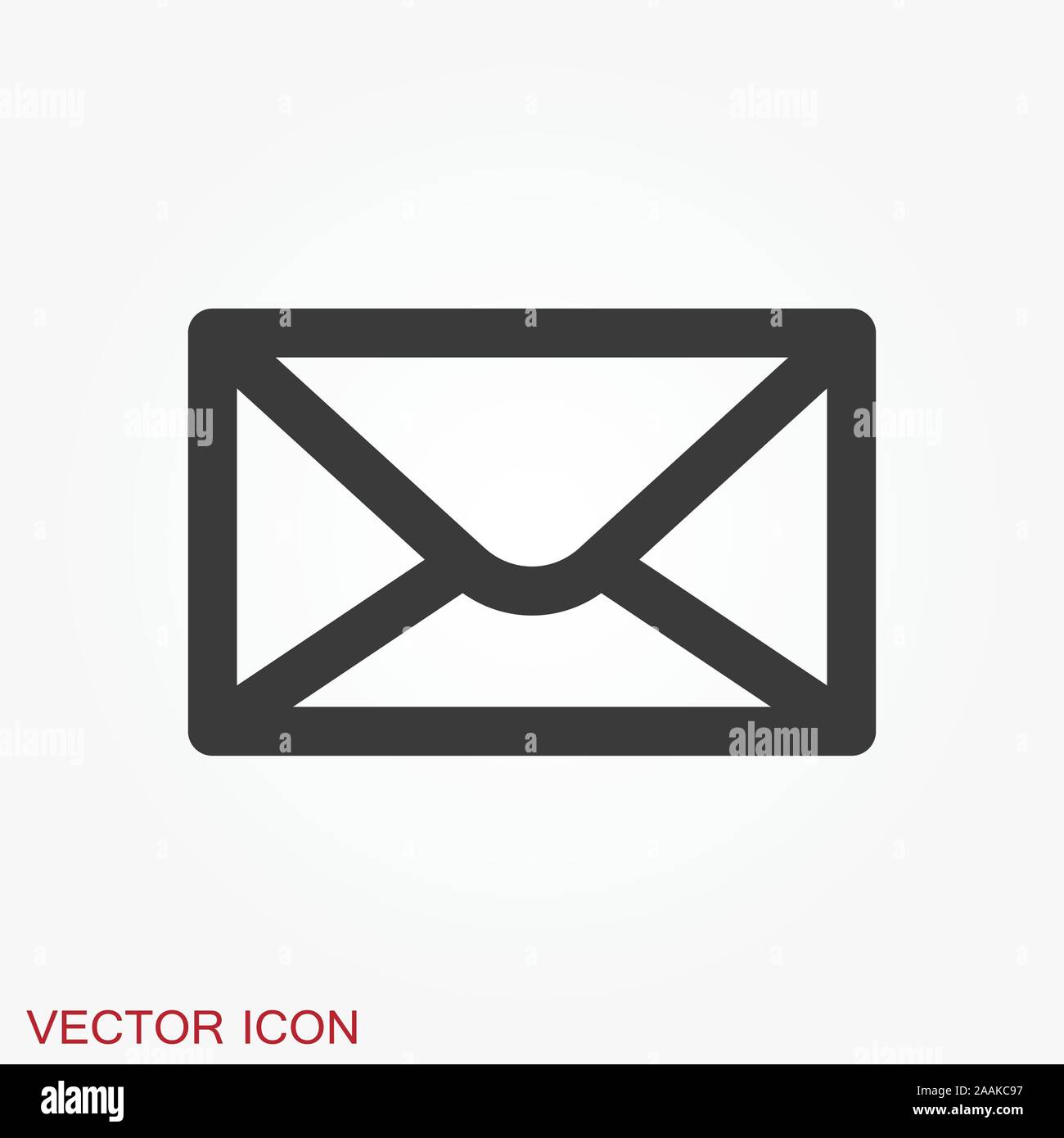 Envelope icon, vector mail envelope and letter symbol Stock Vector ...
