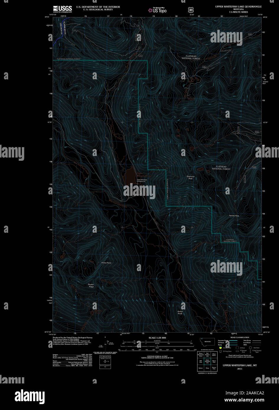 Map of whitefish hi-res stock photography and images - Alamy