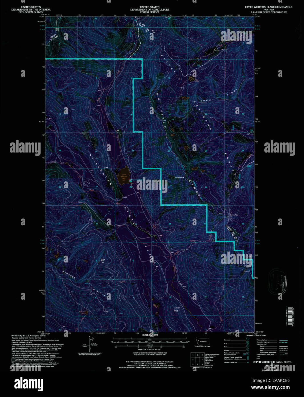 Whitefish montana map hi-res stock photography and images - Alamy