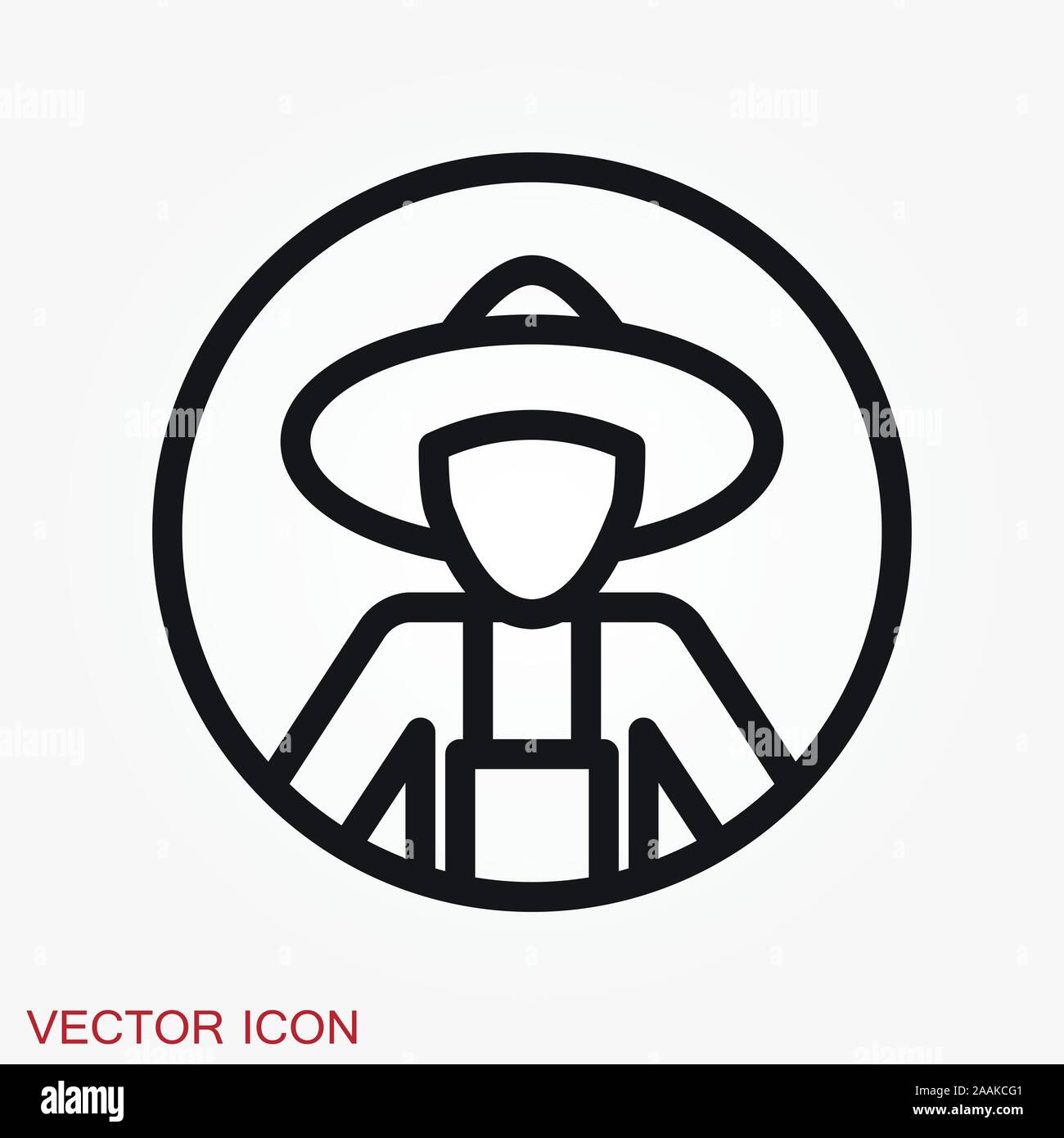 Farmer icon - vector farmer avatar or symbol Stock Vector Image & Art ...