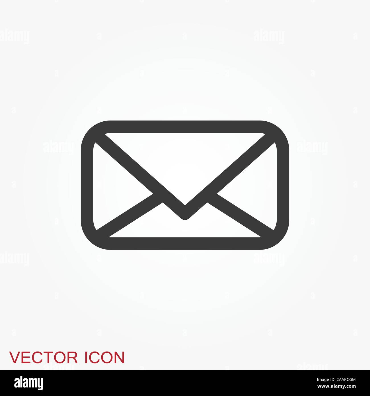 Envelope icon, vector mail envelope and letter symbol Stock Vector ...