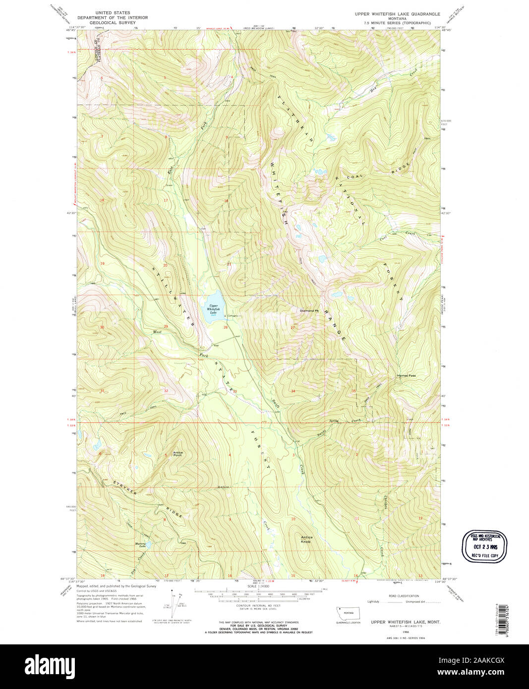 Map of whitefish montana Cut Out Stock Images & Pictures - Alamy