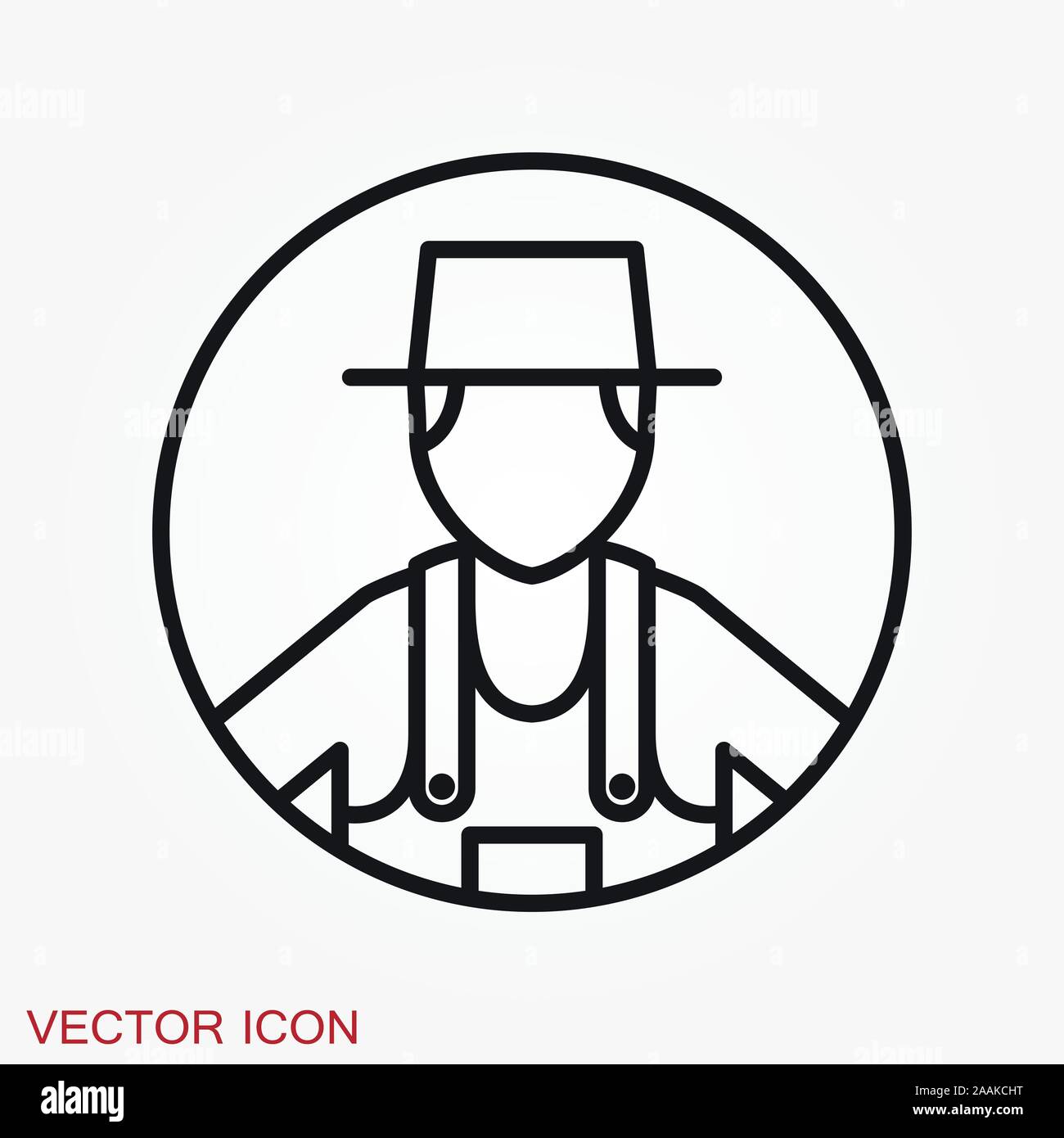 Farmer icon - vector farmer avatar or symbol Stock Vector Image & Art ...