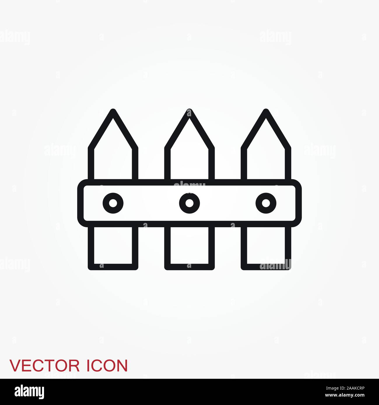 Fence icon, modern minimal flat design style Stock Vector Image & Art ...
