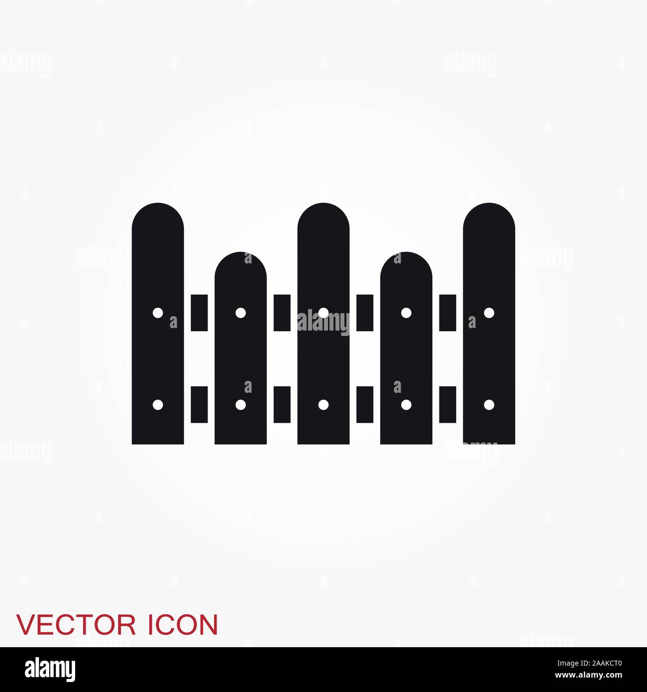 Fence icon, modern minimal flat design style Stock Vector Image & Art ...