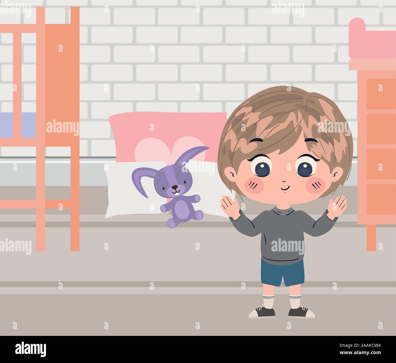 boy cartoon in room vector design Stock Vector Image & Art - Alamy